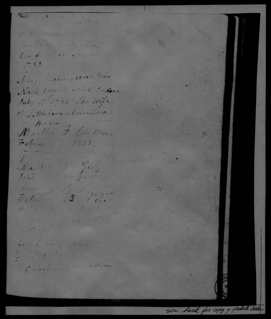 Joseph Guy Bible (Cheatham Pages) | Bob’s Genealogy Filing Cabinet